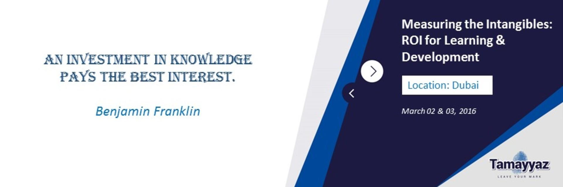 Measuring the Intangible: ROI for Learning & Development - ihjoz