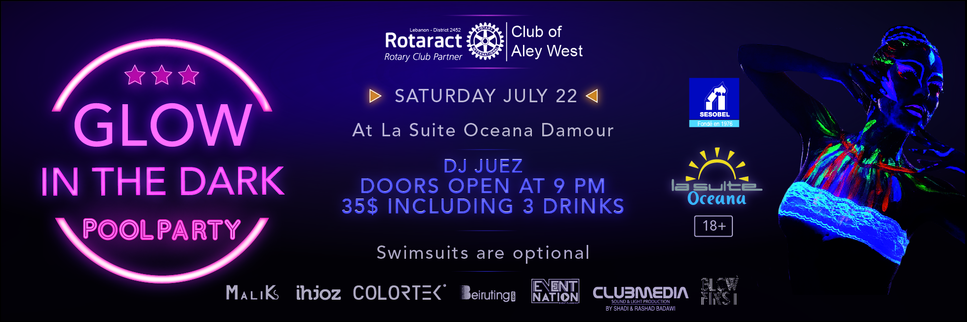 GLOW in the DARK Pool Party - ihjoz