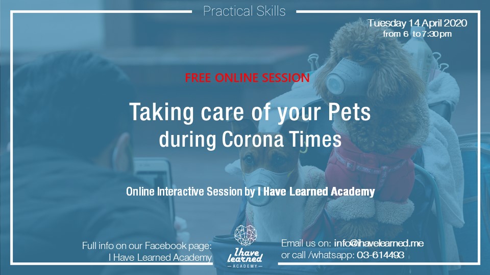 Taking care of your pets during the CoronaVirus Outbreak - Free Online ...