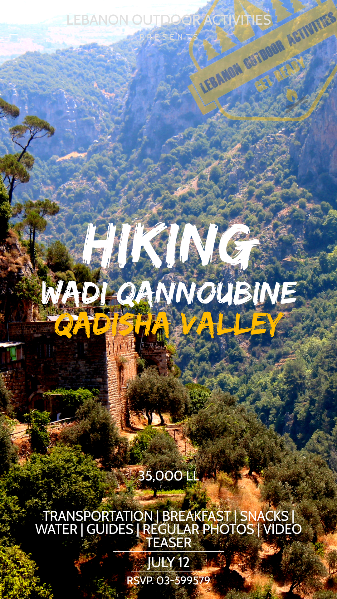 *HIKING WADI QANNOUBINE (QADISHA VALLEY) WITH LEBANON OUTDOOR ...